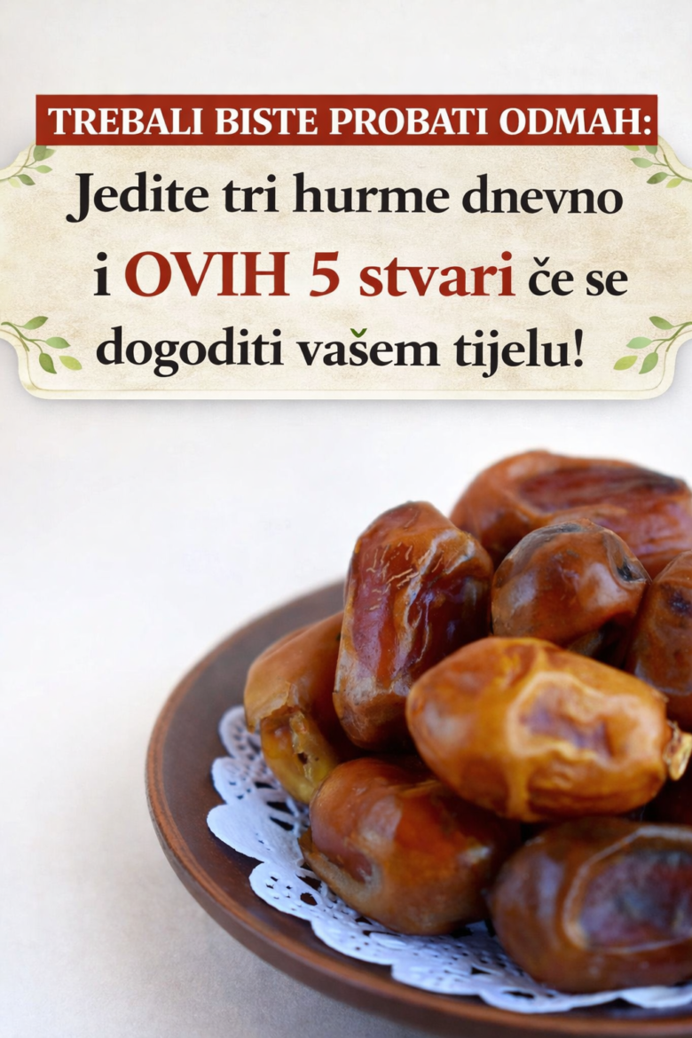 TREBALI BISTE PROBATI ODMAH: Jedite tri hurme dnevno i OVIH 5 stvari će ...